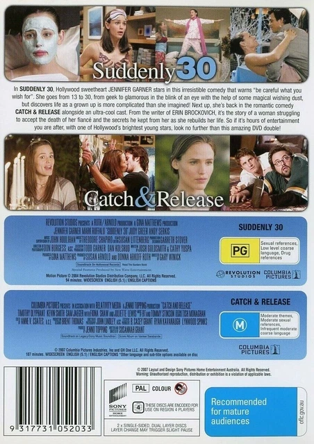 SUDDENLY 30 + Catch & Release DVD (Region 4) VGC £4.71 - PicClick UK