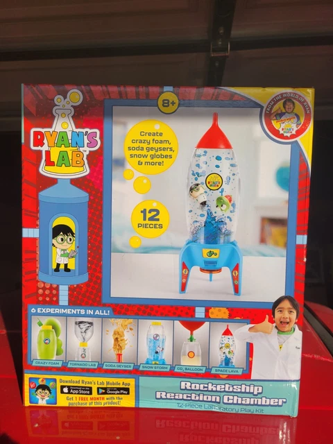 RYAN'S WORLD LAB Rocketship Reaction Chamber 12 Piece Lab Play Kit STEM ...