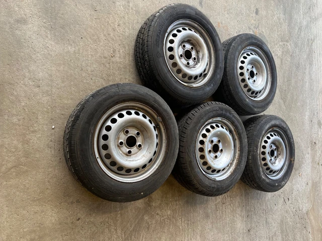 VW TRANSPORTER T6 steel wheels with tyres and centre caps £99.00 ...