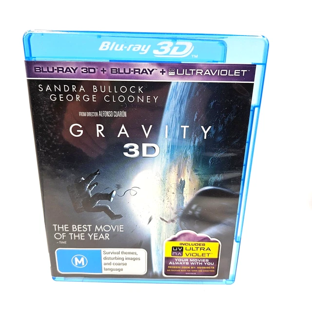 GRAVITY | 3D + 2D Blu-ray + Uv (Blu-ray, 2013) SANDRA BULLOCK LIKE NEW £8.52 - PicClick UK