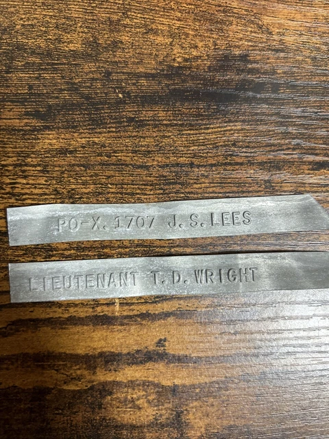 WW2 RELIC UNUSED name plate / grave marker Royal Navy X2 £25.00 ...