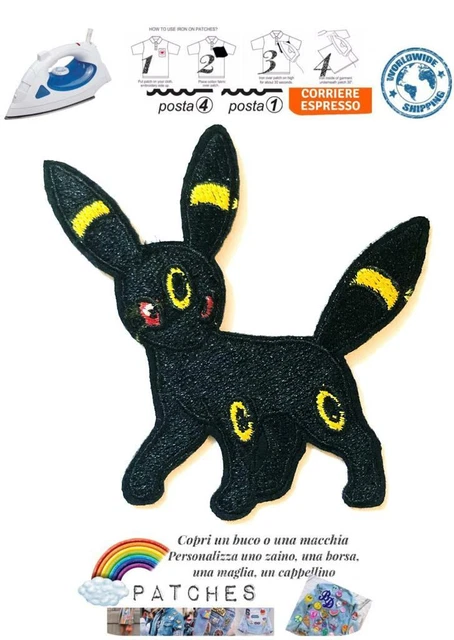 PATCH POKÉMON UMBREON toppa termoadesiva Catch'em all iron on monster embroidery EUR 3,99 ...