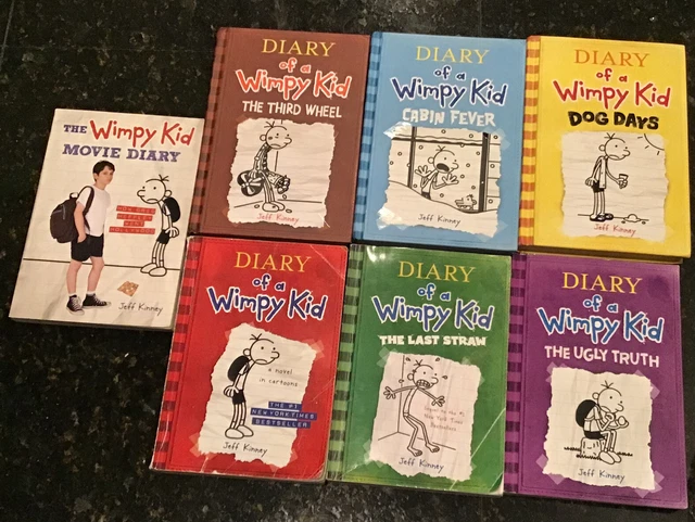 LOT OF 7 Diary of A Wimpy Kid Series Book By Jeff Kinney Hardcover ...