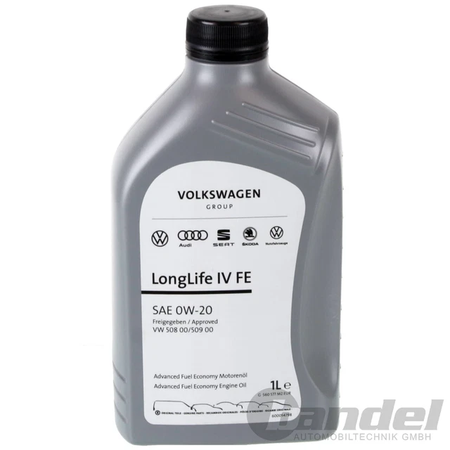 1X 1L ORIGINAL 0W20 LL 4 IV ÖL für VW AUDI SKODA SEAT 508.00 / 509.00 MOTORÖL EUR 22,10 ...