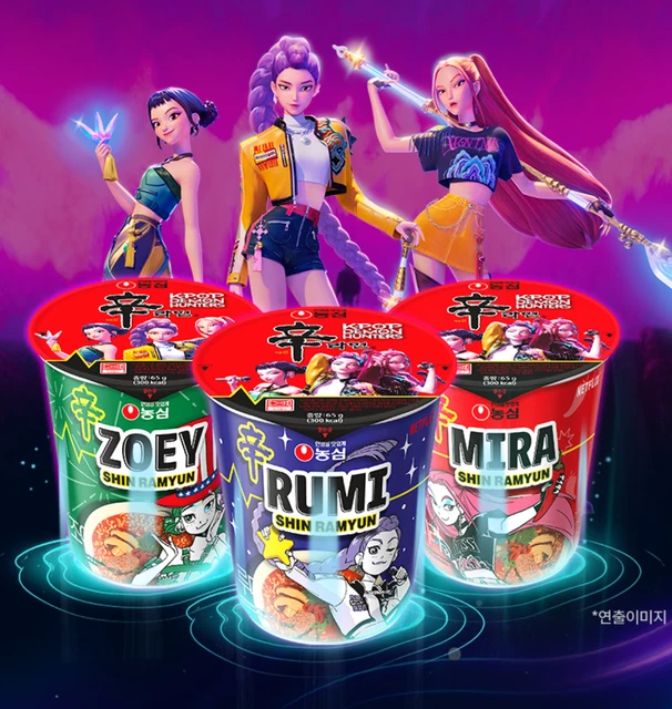 KPOP DEMON HUNTERS collab limited edition Shin Ramyun korean cup ...