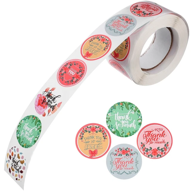 ADHESIVE LABELS THANK You Sticker Small Business Stickers Envelope ...