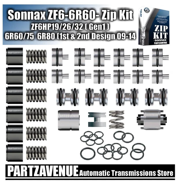 GEARBOX MECHATONIC VALVE body Zip Kit ZF6HP19/26/32 Gen 1 6R60/75 6R80 ...