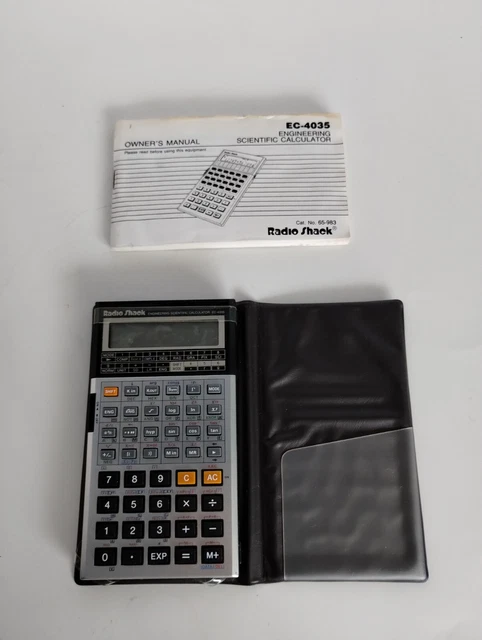 VINTAGE RADIO SHACK Scientific Calculator EC-4035 With Case, Manual ...