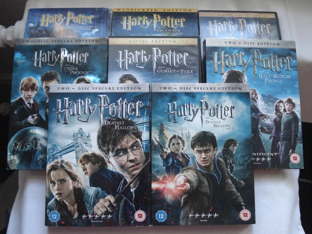 HARRY POTTER 8 Film dvds Complete Sets 1-8 Collection Bundle Free P & P ...