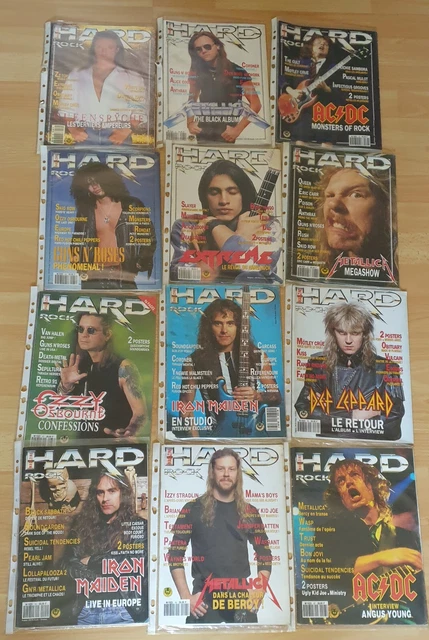 LOT 12 Magazines Rare "Hard Rock" N° 80-82-83-84-85-86-87-88-89-90-94 ...
