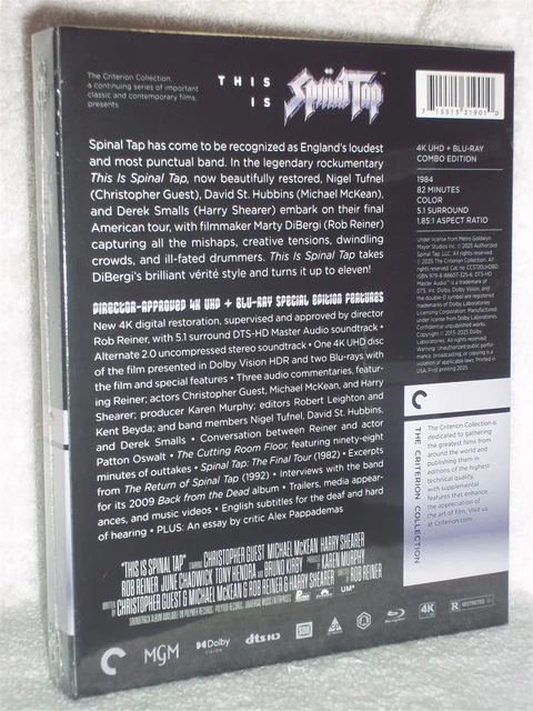 THIS IS SPINAL Tap (4K/Blu-ray, 2025, CRITERION) NEW rock comedy mockumentary $62.77 - PicClick CA
