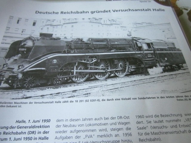 EISENBAHN CHRONIK N 3A 1950 DR der DDR gründet Versuchsanstalt Halle ...