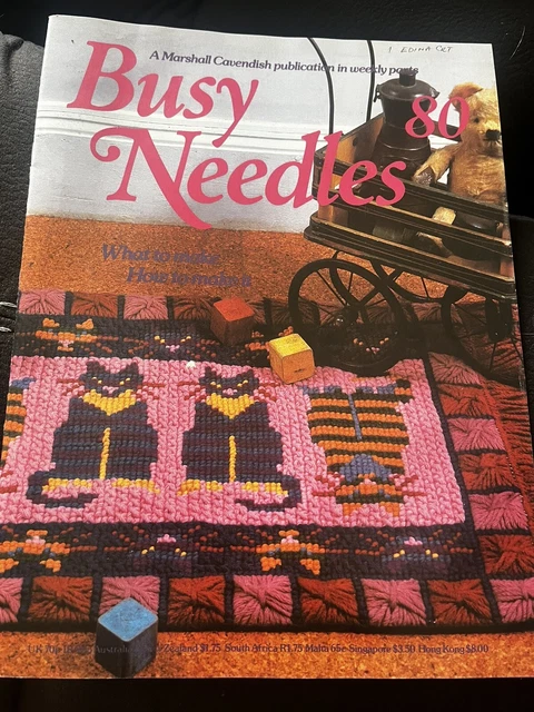 BUSY NEEDLES, VINTAGE craft book, Part 80 various craft inc knitting ...