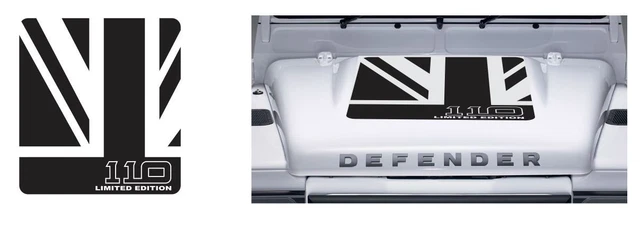 LAND ROVER DEFENDER 110 LE Aftermarket DECAL Bonnet Sticker SET UK Flag ...