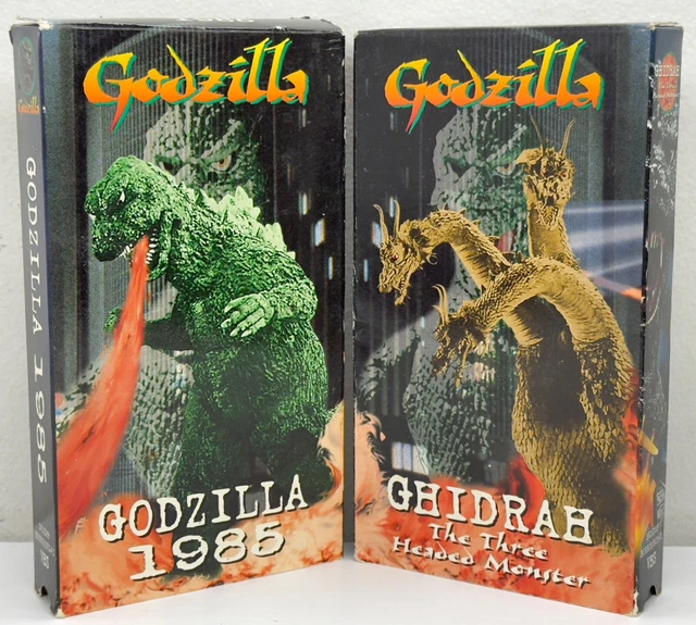 VINTAGE GODZILLA 1985 (VHS, 1997) & Godzilla Ghidrah Three Headed ...