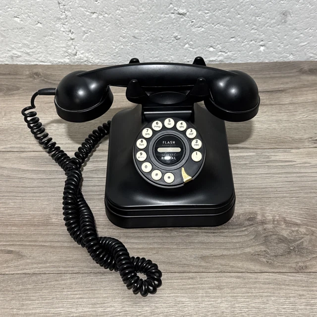 GRAND PHONE FLASH REDIAL Bakelite BLACK Touch Button Retro 1950's ...