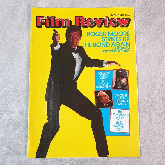 FILM REVIEW MAGAZINE JAMES BOND 007 Roger Moore Stallone Postman Always ...
