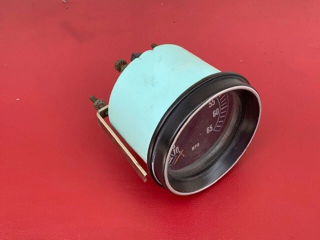 TELEFLEX 10-65MPH BLACK White Face 3 3/8" Boat Marine Speedometer Gauge ...