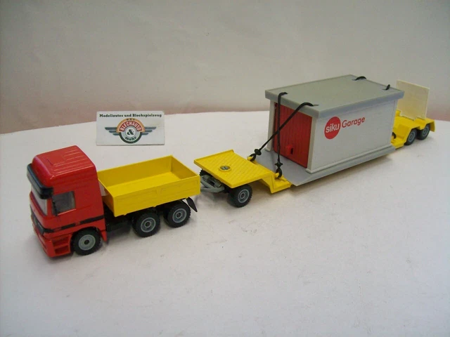 SIKU 3724, MERCEDES Actros low loader train with garage, 1997, Siku ...