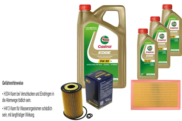 KIT D'INSPECTION FILTRE CASTROL 8L ÖL 5W30 pour VW transporteur V Bus ...