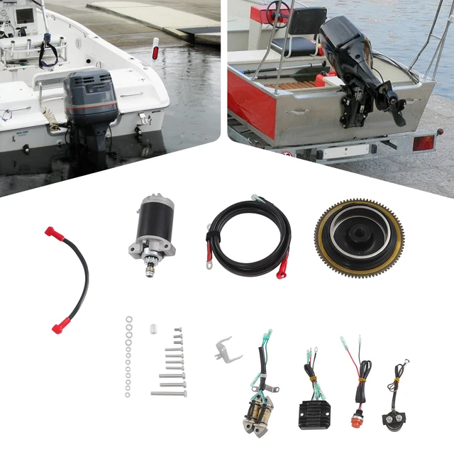 YAMAHA 15HP 4-STROKE Electric Start Conversion Kit Outboard Motor 15PS ...
