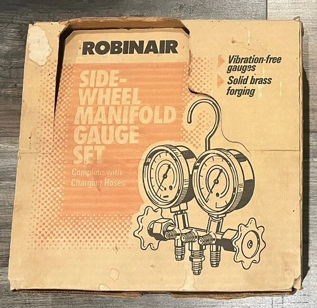 ROBINAIR SIDE-WHEEL MANIFOLD Gauge Set w/ Box £46.88 - PicClick UK