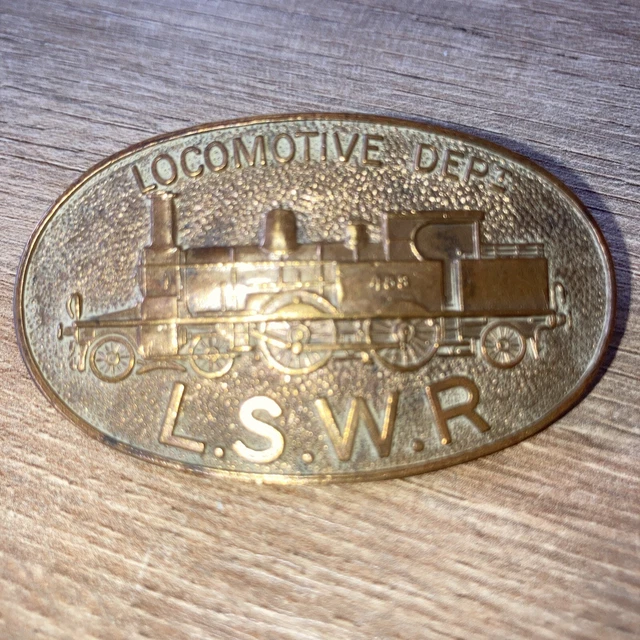 LONDON & SOUTH Western Railway (LSWR) Locomotive Dept Lugged Brass ...