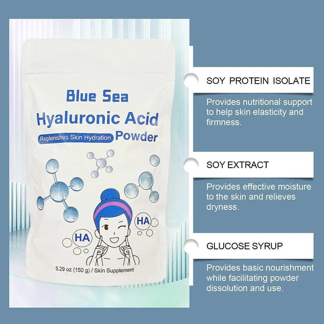 ANTI-AGING HYALURONIC ACID Powder 150g - Skin Elasticity & Firmness ...