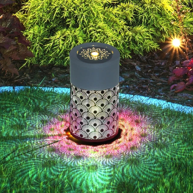 GARDEN WATER FEATURE with Adjustable Flow, LED, Waterfall Fountain ...