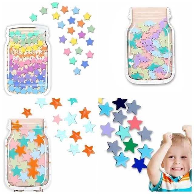WOODEN KIDS STAR Reward Jars Cartoon Classroom Reward Jar With Tokens ...
