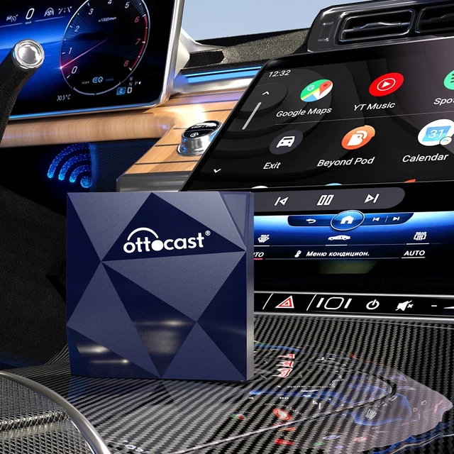 A2-AIR WIRELESS ANDROID Auto Adapter For Android 11 OEM Wired AA Cars ...