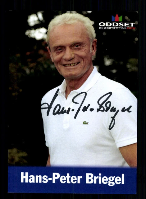 CARTOLINA AUTOGRAFATA HANS Peter Briegel DFB campione d'Europa 1980 ...
