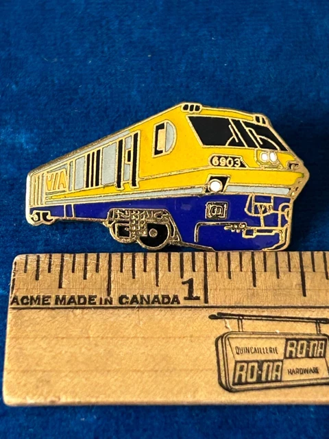 VIA RAIL LOGO Locomotive Train Railroad Canada Railway 1.5 inch Lapel ...