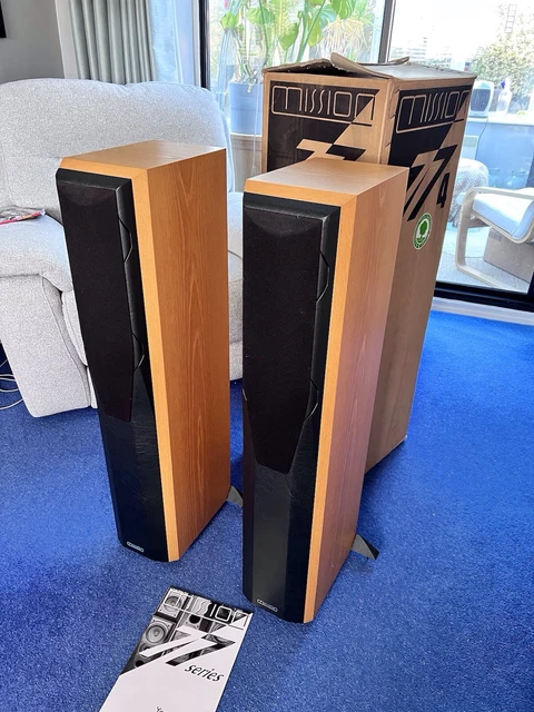 MISSION 774 CHERRY Wood Floor Standing Speakers £42.30 - PicClick UK