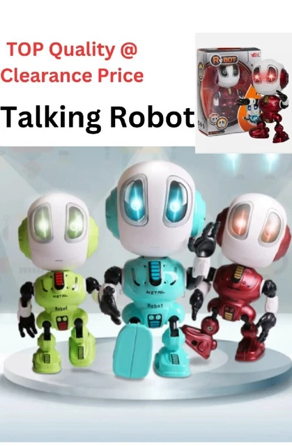 MINI TALKING ROBOT for Kids Smart LED Robot Toy Talking Robots Toy Gift ...