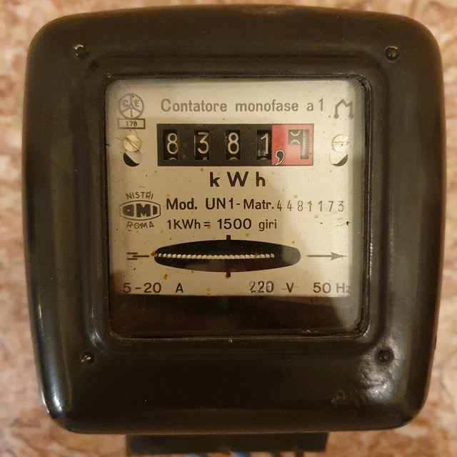 CONTATORE NISTRI OMI Roma Vintage Monofase Enel Antico EUR 50,00 ...