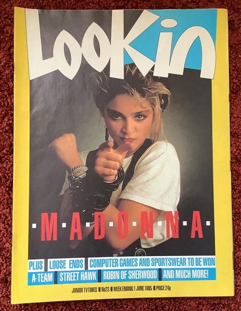 LOOK-IN MADONNA 1985 June 1985 very rare early UK front cover BoyToy ...