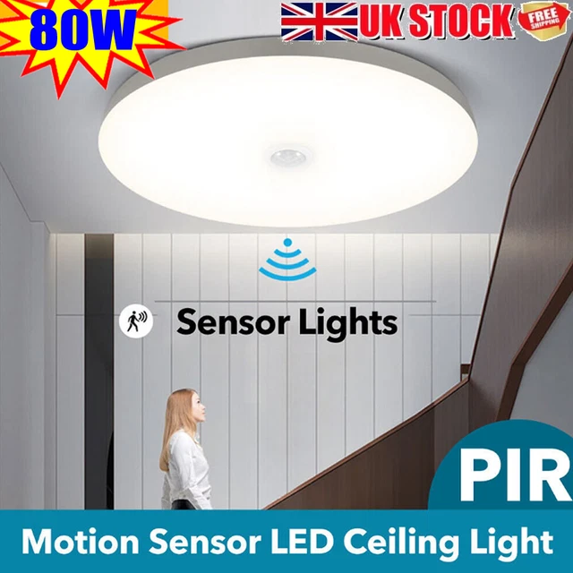 ROUND MOTION SENSOR Light Cordless LED Night Light Closet Stair Hallway ...