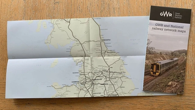 GWR NETWORK AND UK rail network map folded leaflet November 2021 £1.85 ...