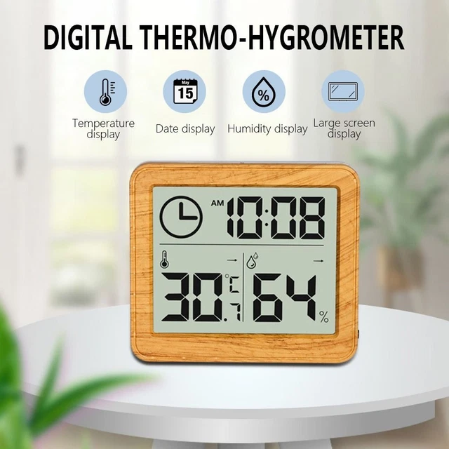 Clock Lcd Display Electronic Thermometer Hygrometer Digital Thermo Hygrometer £5 52 Picclick Uk