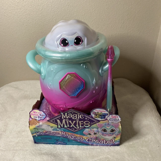 MAGIC MIXIES MAGICAL Misting Cauldron With Interactive 8” Rainbow Plush ...