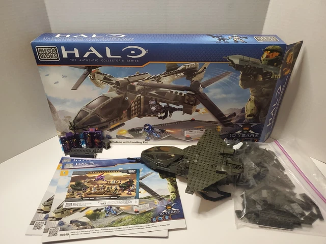 RARE MEGA BLOKS Halo UNSC Falcon and Instructions... PLEASE READ ...