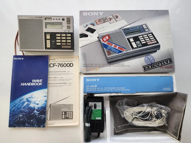 SONY ICF-SW7600D PORTABLE FM/SW/MW/LW PLL Synthesized World Radio ...