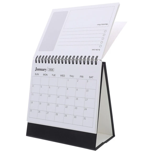 MINI DESK CALENDAR 2025-2026: July 2025 To December 2026 Small Desktop ...