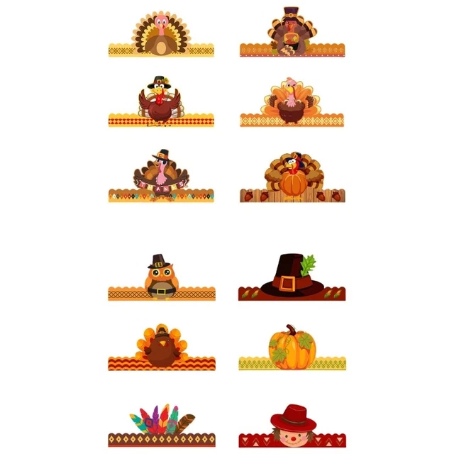 3D TURKEY CROWN Hat Turkey Paper Hat for Thanksgiving Family Gatherings ...