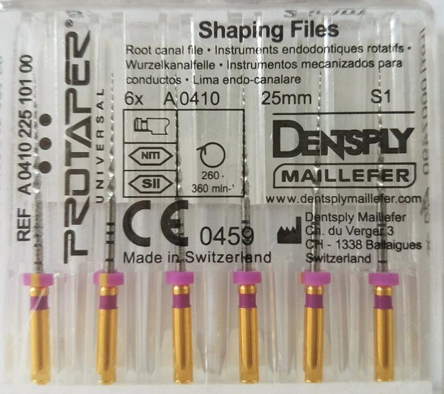 DENTAL DENTSPLY ROTARY ProTaper Universal Engine NiTi Files 25 mm SX-F3 ...
