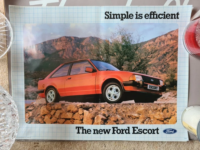 FORD ESCORT MK3 XR3 I Poster Original showroom genuine dealer ship ...