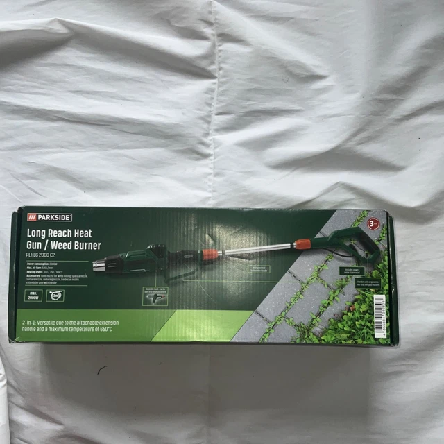 PARKSIDE 2000W 2IN1 Long Reach Hot Heat Air Gun / Weed Burner Killer £ ...