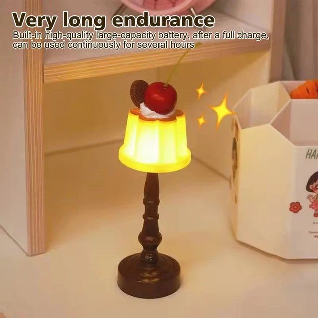 CUTE PUDDING LED Night Light Battery Powered Desk Bedside Lamp £7.99 ...