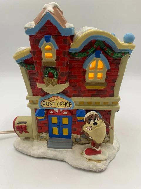 RETIRED WALT DISNEY Toontown Post Office Christmas Village Taz 1996 Vtg ...